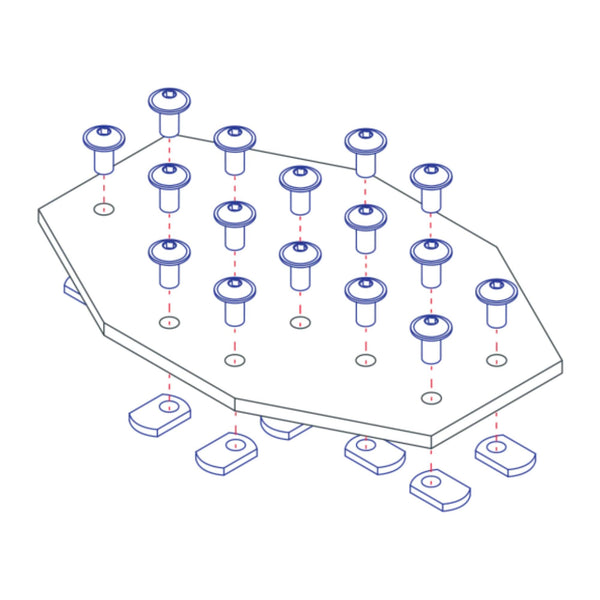 80/20 10 Series 16 Hole Cross Flat Plate - TECO Technology