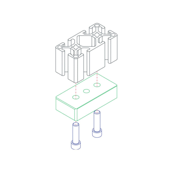 80/20 Center Tap Base Plate - Durable Aluminum Design - TECO Technology