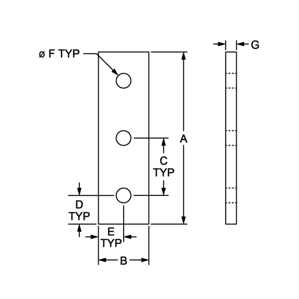 80/20 10 Series 3 Hole Flat Plate - Durable Fastening Option - TECO ...