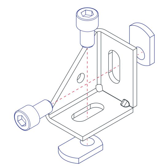 Inside Corner Bracket with Single Support | TECO Technology