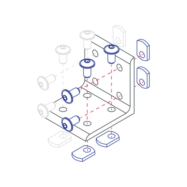 80/20 | 15 Series 8 Hole - Inside Corner Bracket | 4304 - TECO Technology