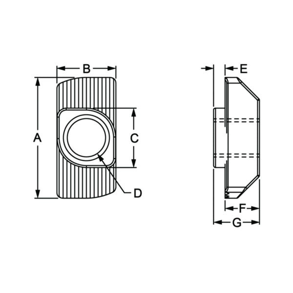 80/20 | 25 & 40 Series M4 Standard Drop-in T-Nut | 13114 - TECO Technology