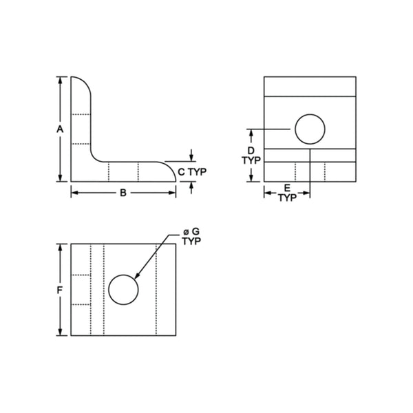80/20 40 Series 2 Hole Inside Corner Bracket - TECO - TECO Technology