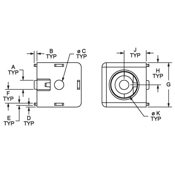 80/20 | 40 Series 2 Way - Light Squared Corner Connector | 14172 - TECO ...
