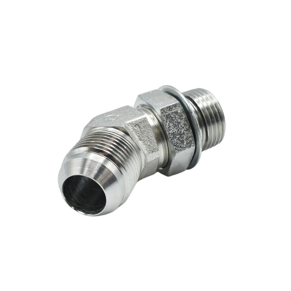 Hydraulic | 12MJ-12MAORB 45deg Elb Forg Adapter | 6802-12-12-NWO-FG ...