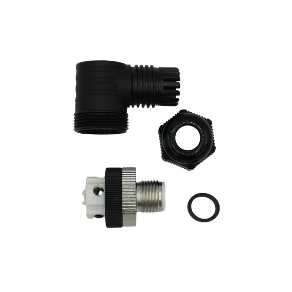 Mencom | Ethernet Plug, 4 Pole, Male Right Angle, M12, PG 9 | MDE45-4M ...