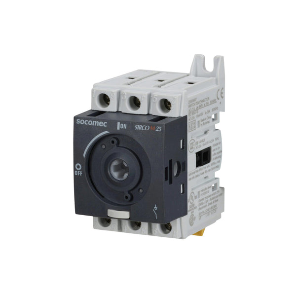 Socomec | SIRCO M Rotary Disconnect Switch 25A, 3P, 600 VAC, 65kA SCCR ...